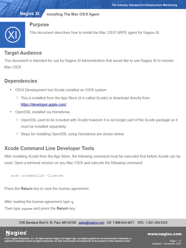 Installing The XI Mac OSX Agent | Download Free PDF | Xcode | Mac Os Installing The XI Mac OSX Agent | Download Free PDF | Xcode | Mac Os