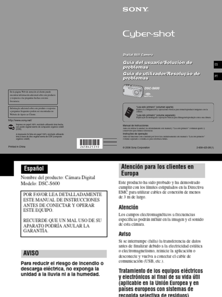 Manual Sony | PDF | Exposición (fotografía) | Cámara