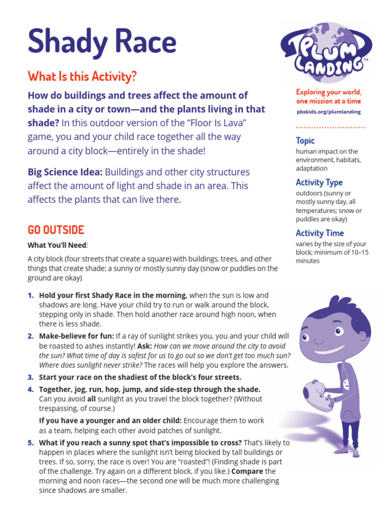 ShadyRace Family Activity | PDF