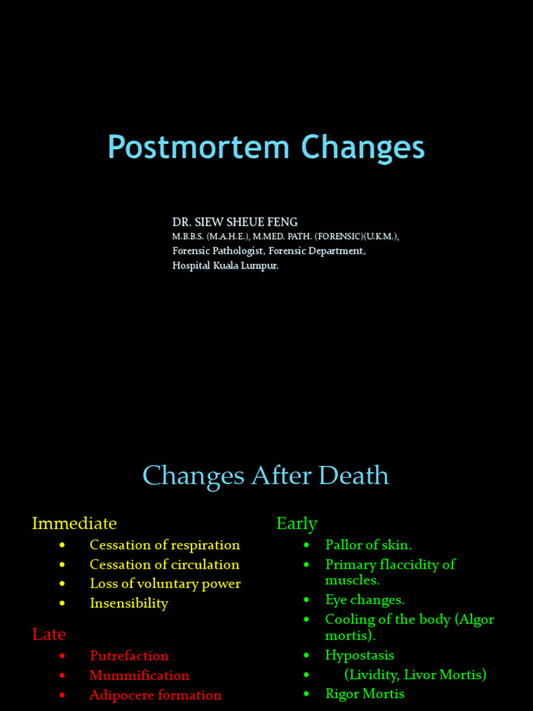Postmortem Changes | Download Free PDF | Decomposition