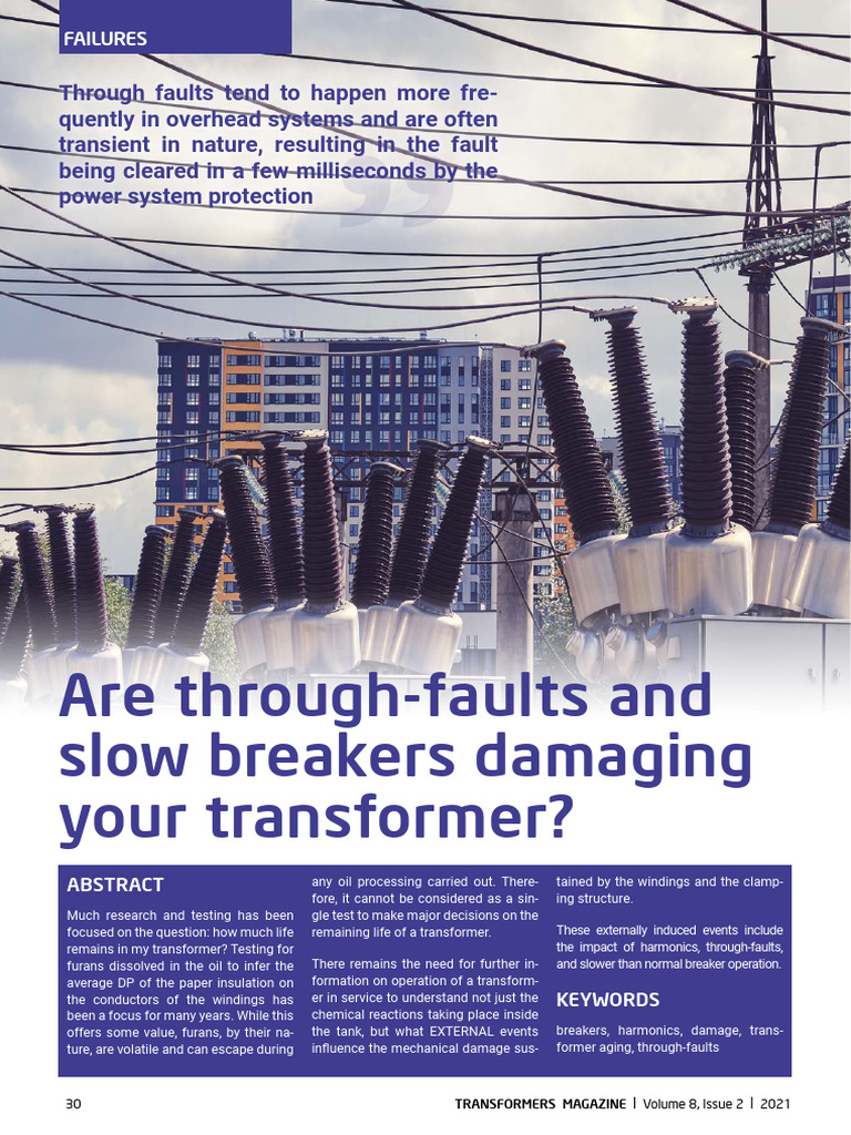 Through-faults and slow breakers affecting the transformers | PDF ...