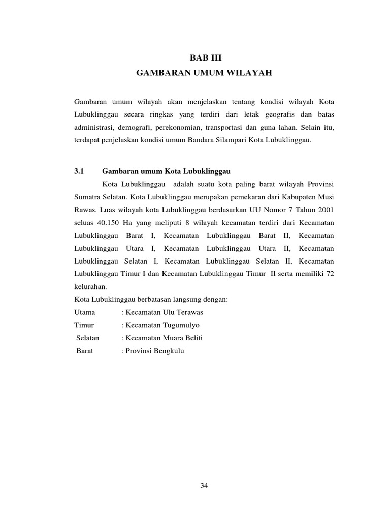 Bab III Gambaran Umum Wilayah | PDF