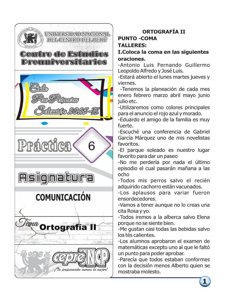 Semana 6 Ortografìa II | PDF | Puntuación