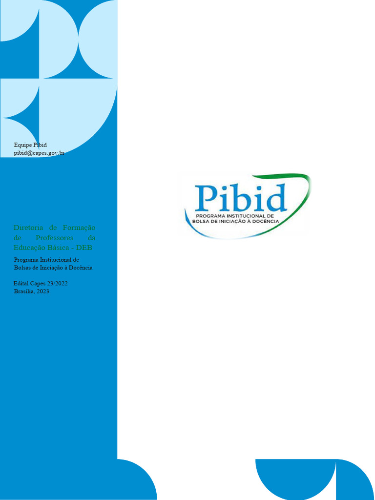 Modelo Relatório FINAL PIBID 2023 | Download grátis PDF | Escolas