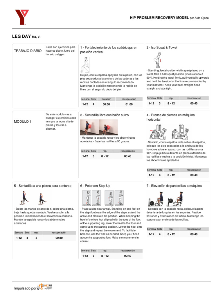 Hip Problem Recovery Model | PDF | Anatomía del miembro inferior | Anatomía humana