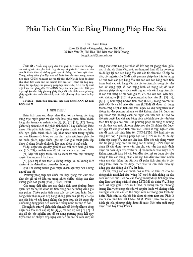 Phan Tich Cam Xuc Bang Phuong Phap Hoc Sau (Revised) | PDF