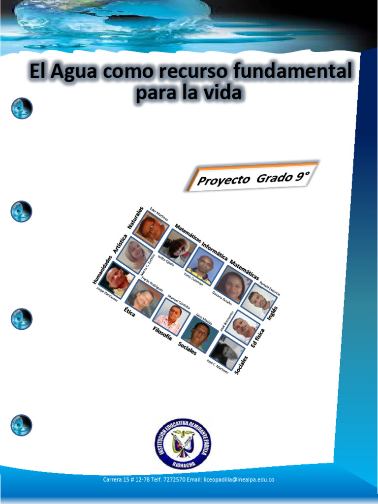Proyecto Grado 9° B2 | PDF | La contaminación del agua | Agua
