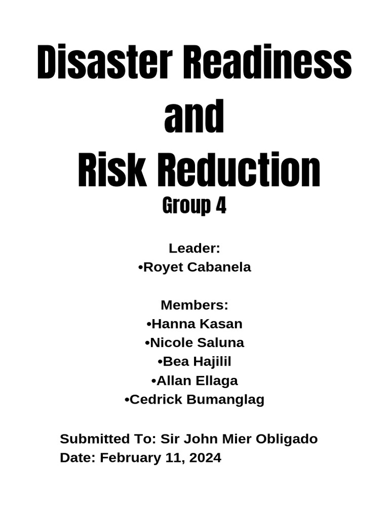 Understanding Disasters and Preparedness | PDF | Natural Disasters ...
