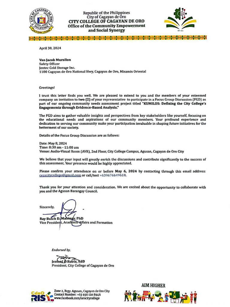 Letter To Jentec CDO | PDF