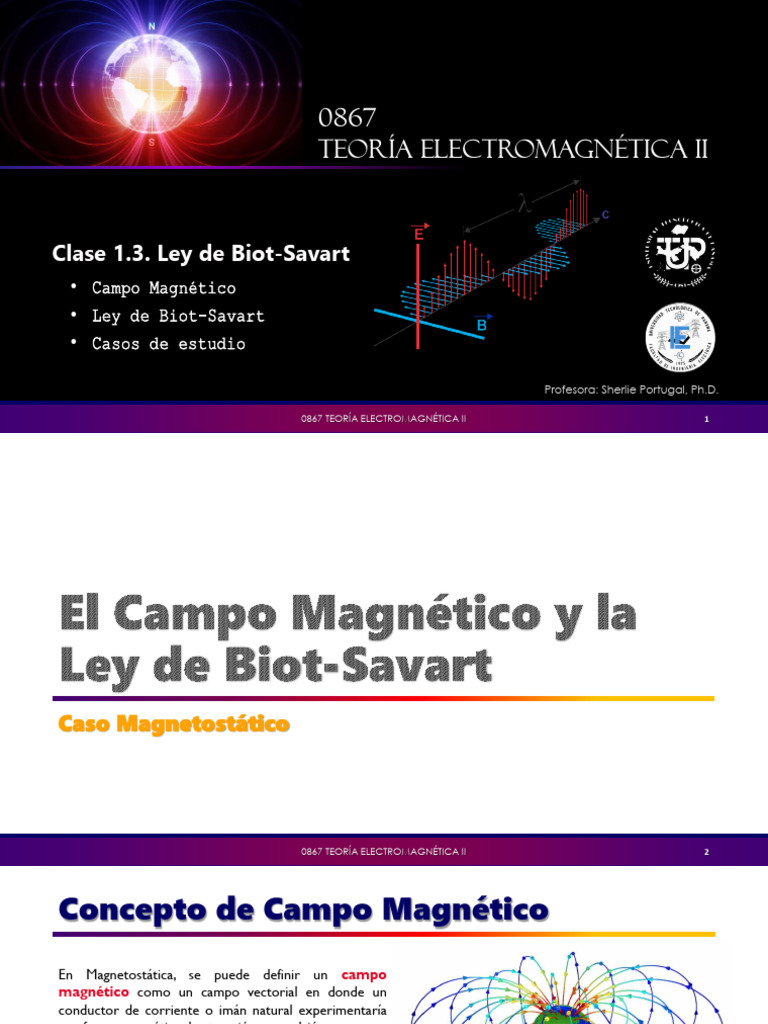 1.3. Ley de Biot-Savart | PDF | Electromagnetismo | Campo magnético