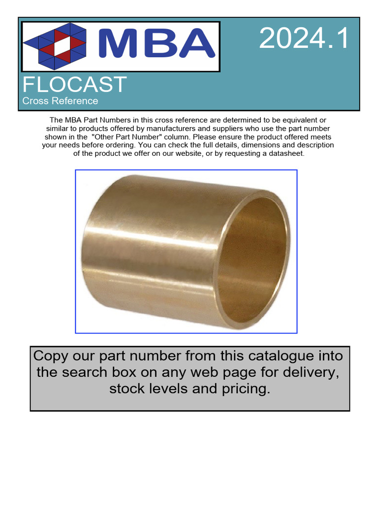 Cross Reference Flocast Bronze Bushes | PDF