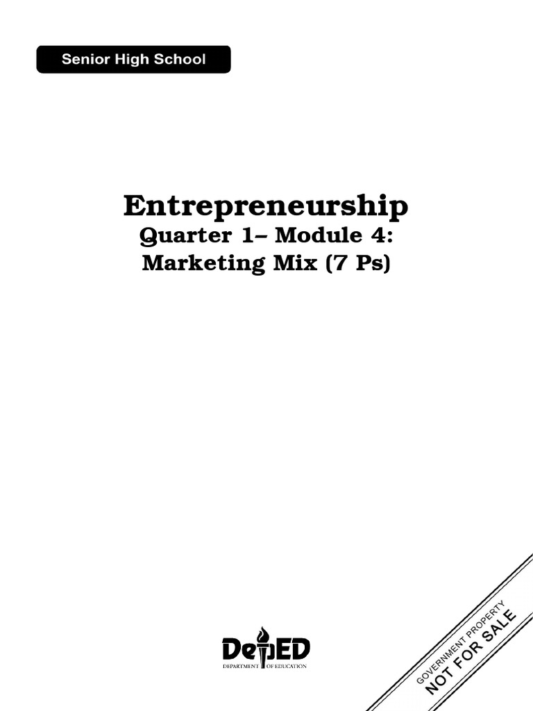 4 MODULE Entrepreneurship | PDF | Pricing | Marketing