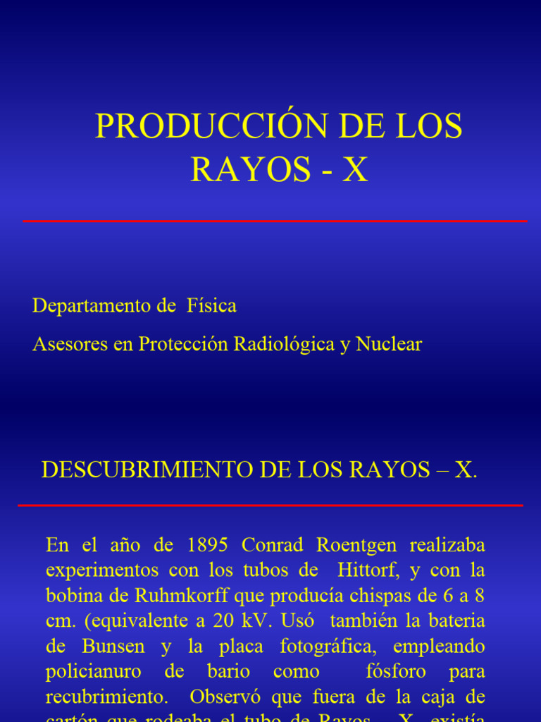 Prod Rayos X | PDF | Rayo X | Electrón