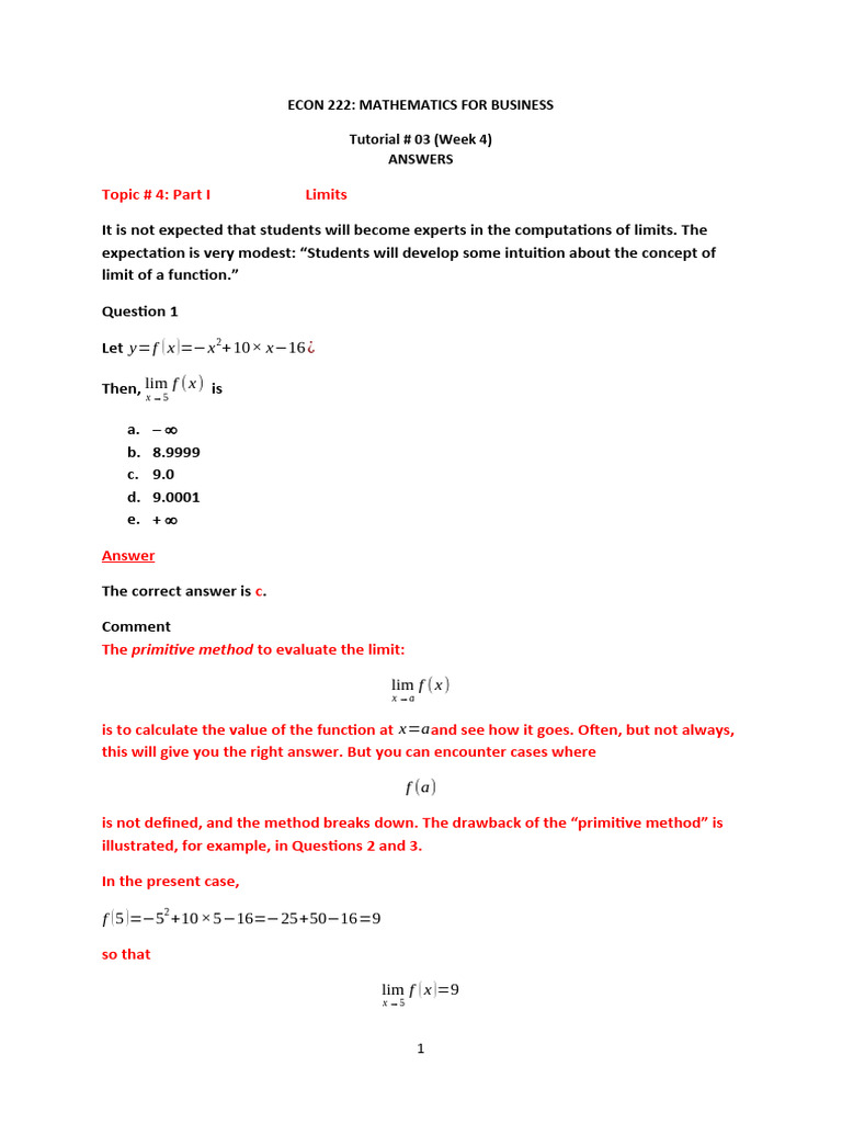 222, Tute # 03 (Answers) Spring 2022 | PDF | Interest | Fallacy