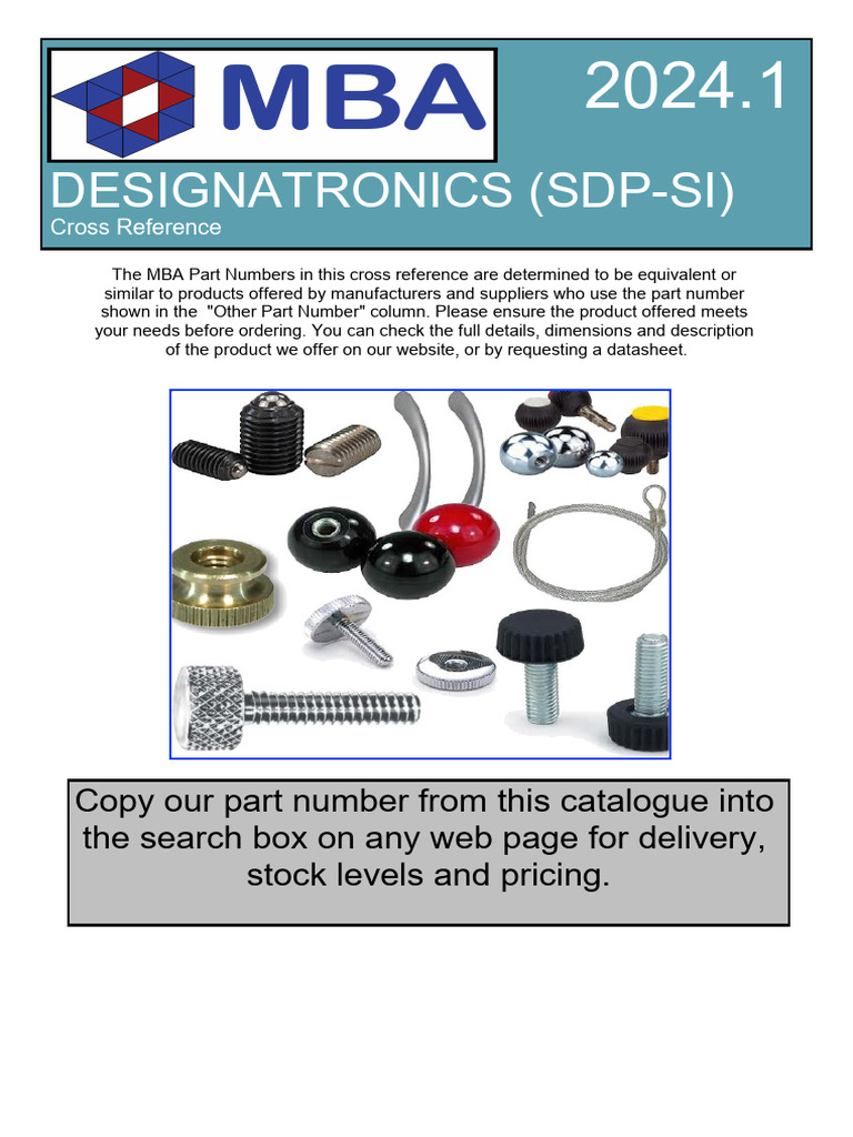 Cross Reference Designatronics SDP-SI | PDF