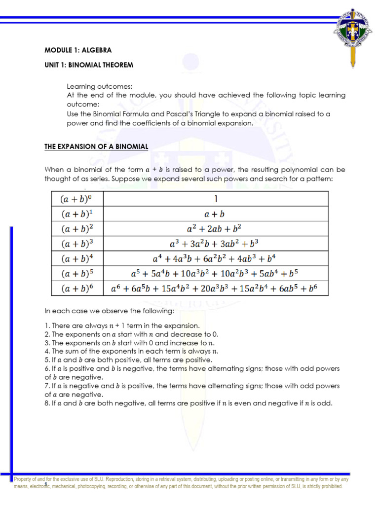 Engg Math 1 Module 1 Algebra Pdf System Of Linear Equations