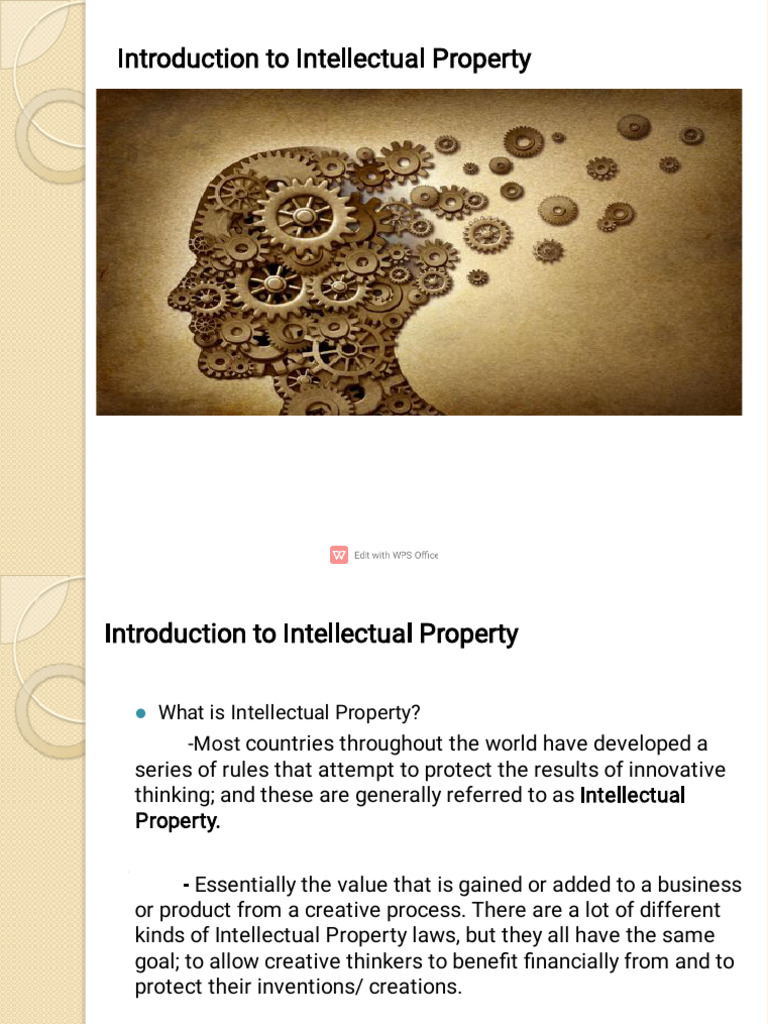 Module 7 Introduction To Intectual Property | PDF | Intellectual ...