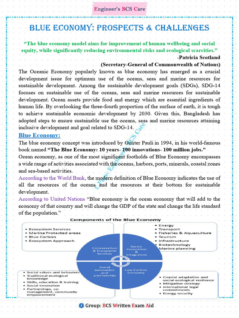 Blue Economy | PDF | Sustainability | Sea