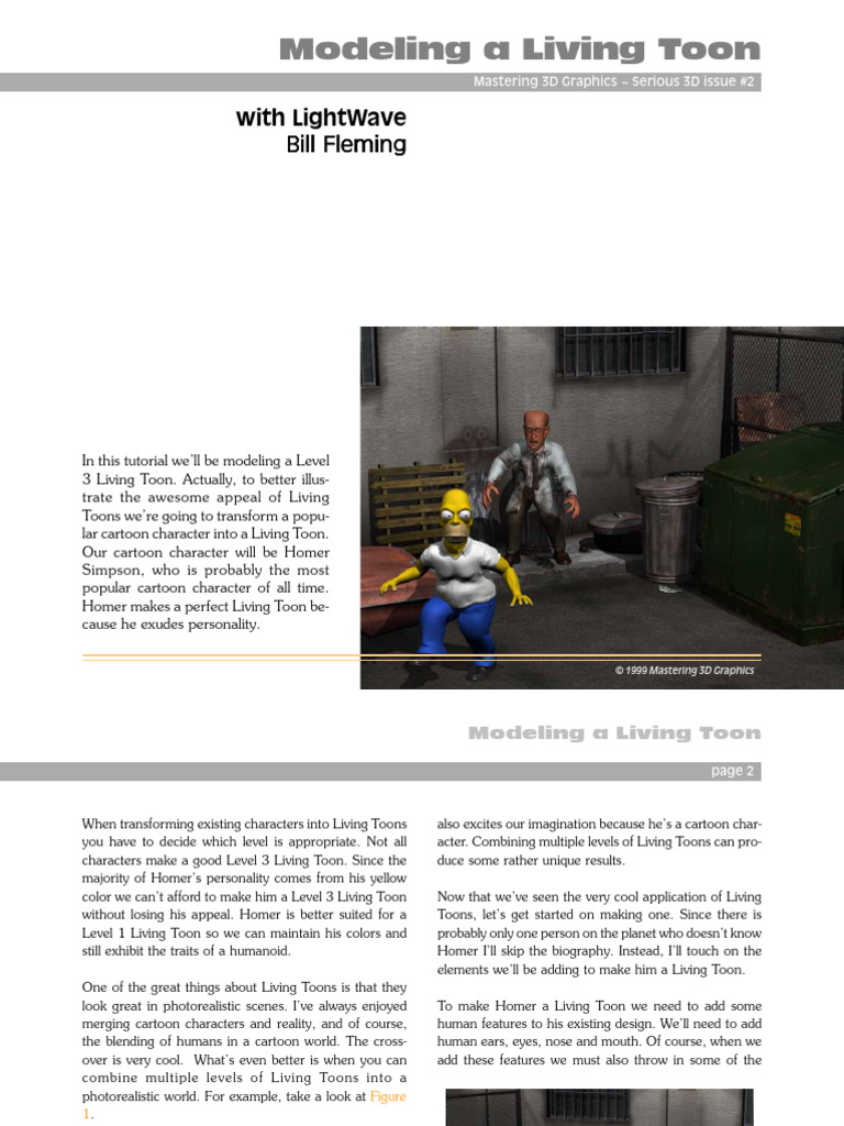 Modeling A Living Toon With Lig - Bill Fleming | Download Free PDF | 3 D Computer Graphics | Cartoon