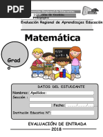 Evaluación Diagnóstica 5to Grado Matemática | PDF