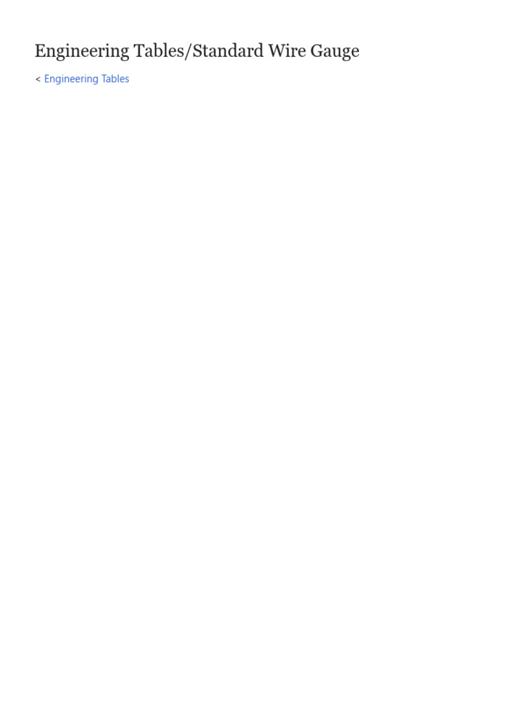 Engineering Tables - Standard Wire Gauge - Wikibooks, Open Books For An ... Engineering Tables - Standard Wire Gauge - Wikibooks, Open Books For An ...