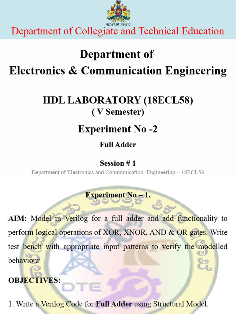 Full Adder | PDF | Logic Gate | Electronic Engineering