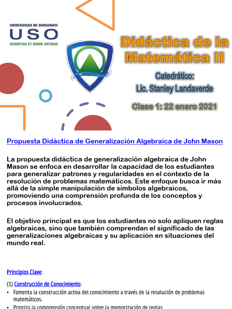Guion - C2 - 09 Febrero 2024 - Propuesta de John Mason - Generalización ...