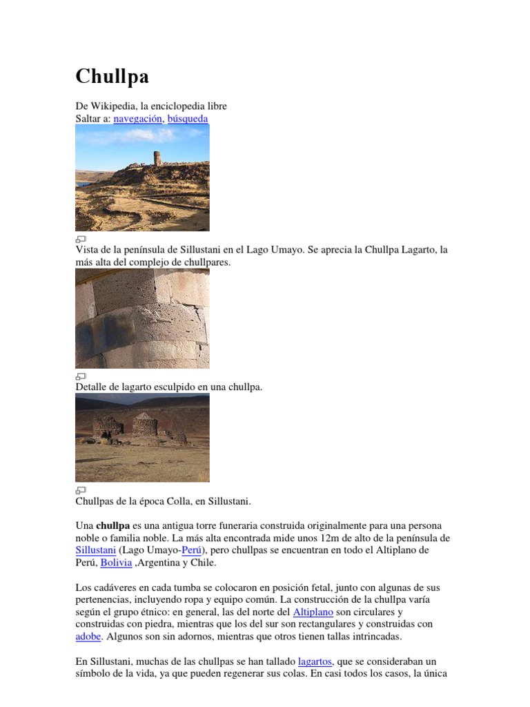 Chullpa | PDF | Naturaleza