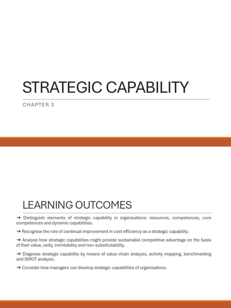 Strategic Capability Part 1 | Download Free PDF | Competitive Advantage ...