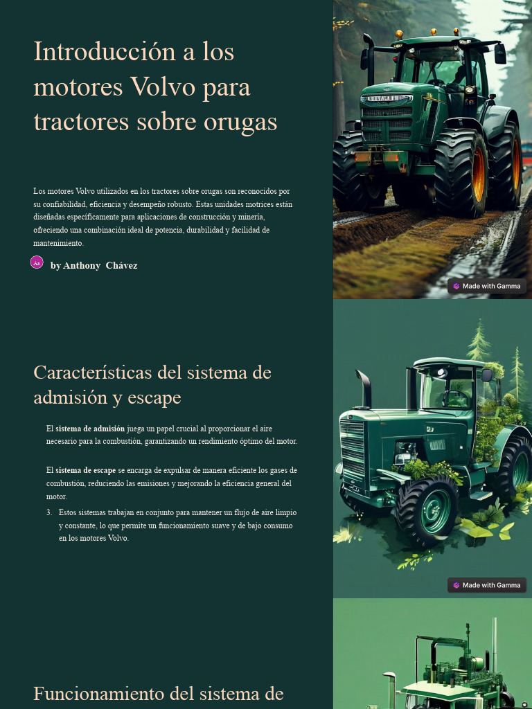 Introduccion A Los Motores Volvo para Tractores Sobre Orugas | PDF ...