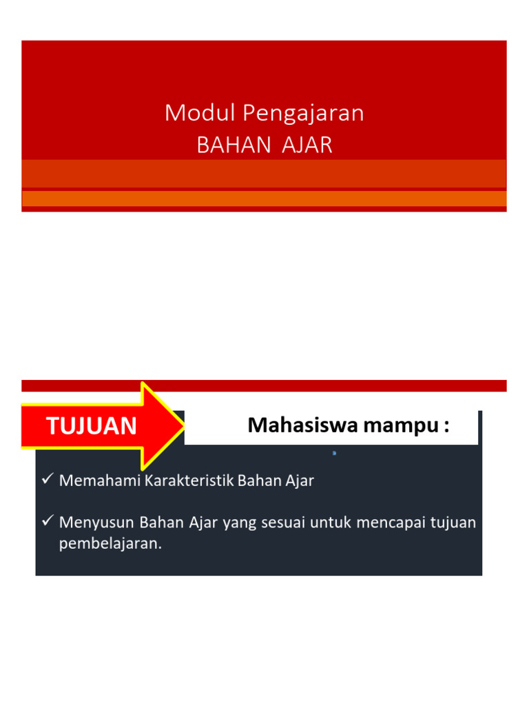 Modul Pengajaran - Bahan Ajar | PDF