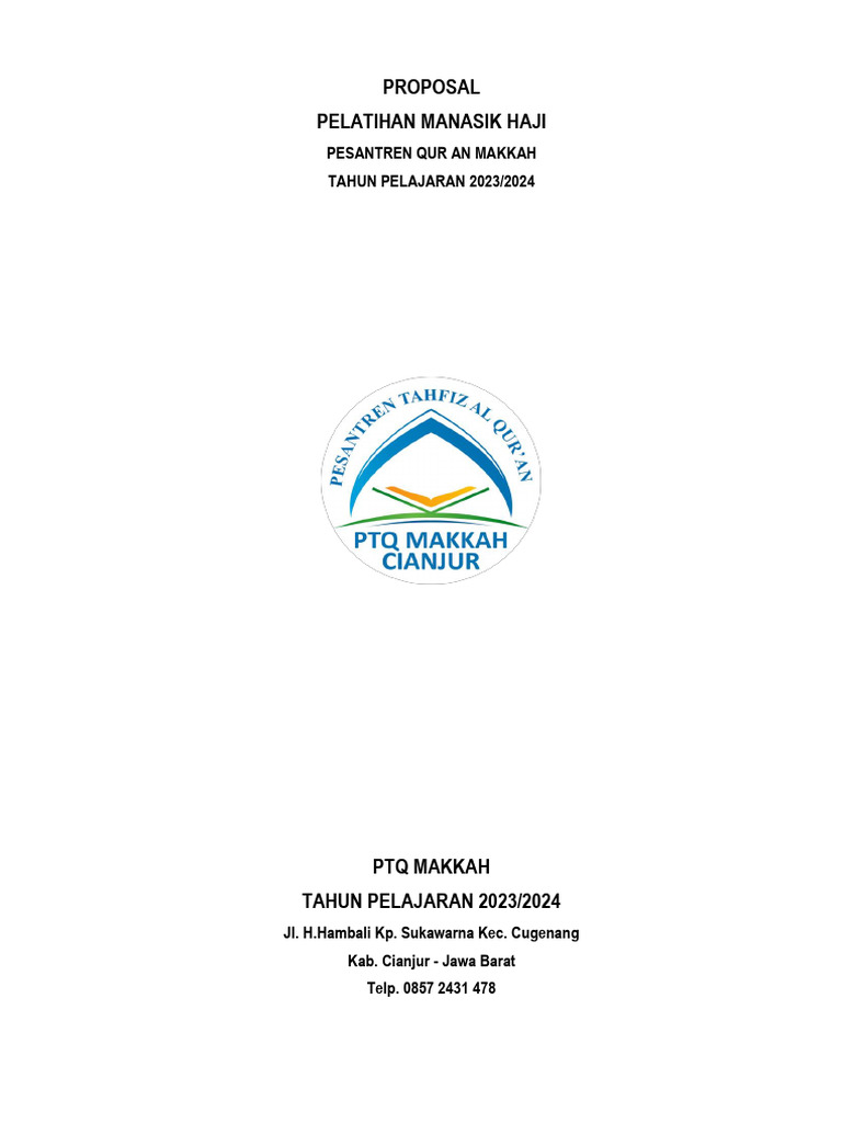 Pelatihan Manasik Haji PTQ 2023/2024 | PDF