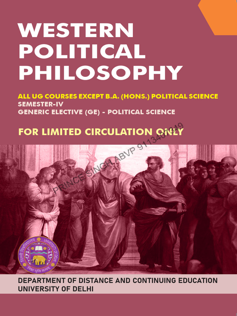 Western Political Philosophy | PDF | Plato | Socrates