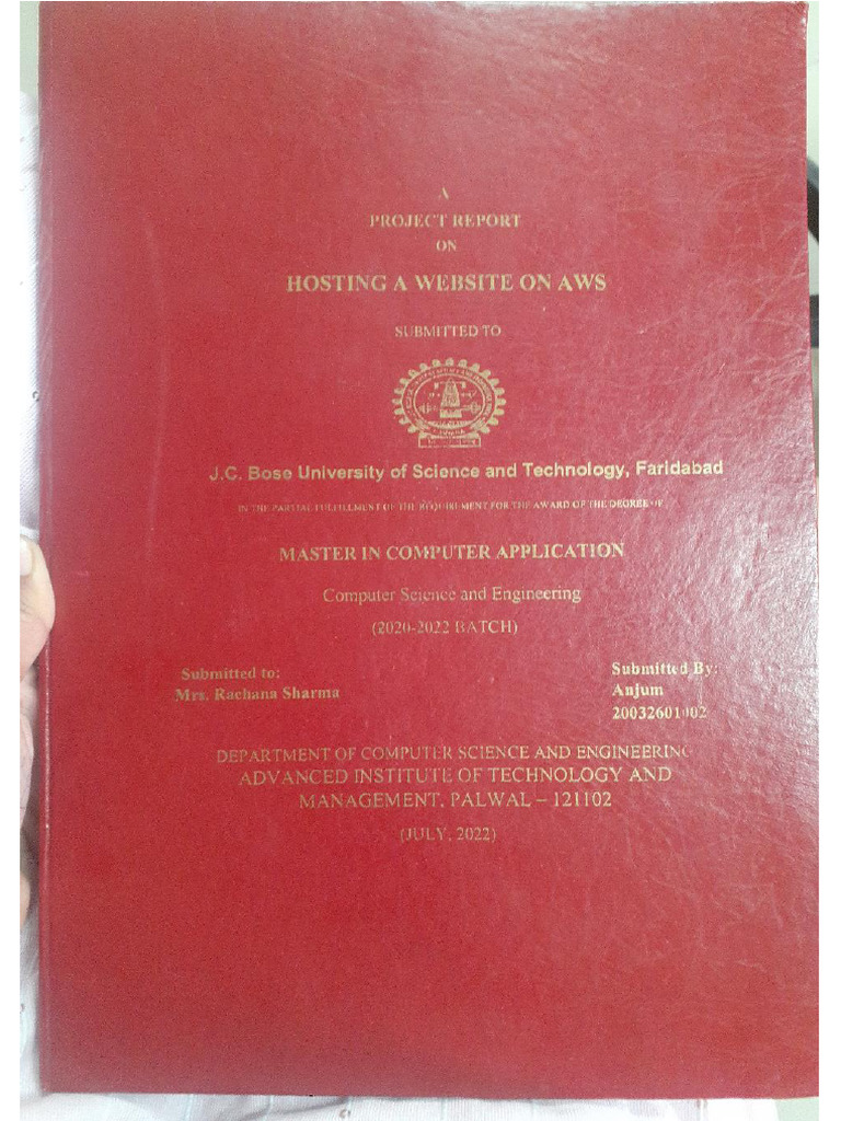 Project Report Starting Pages | PDF