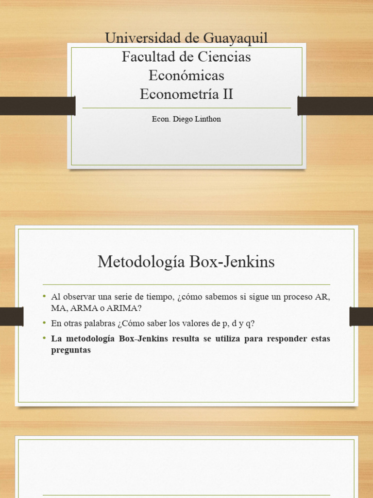 Metodología Box-Jenkins en Econometría | PDF
