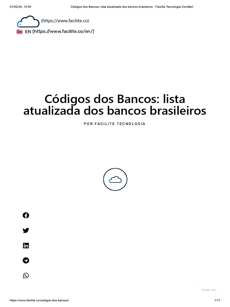 Códigos Dos Bancos - Lista Atualizada Dos Bancos Brasileiros - Facilite ...