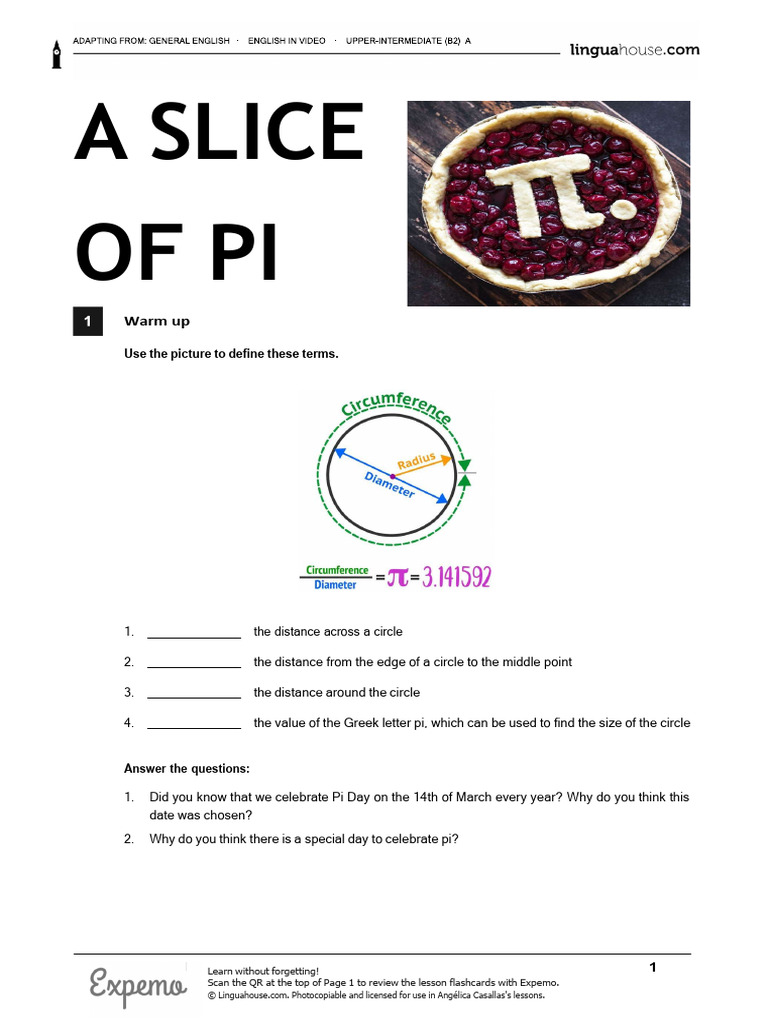 A Slice of Pi British English Student | PDF | Pi | Numbers