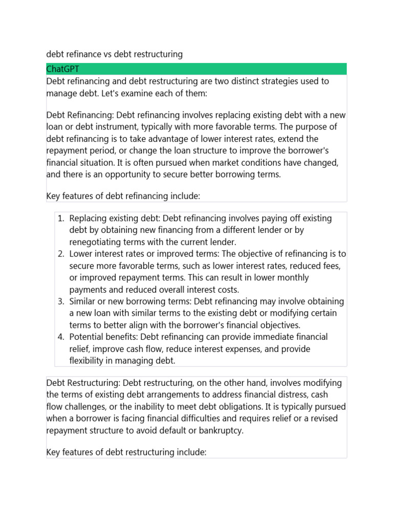 Acc | PDF | Debt | Refinancing