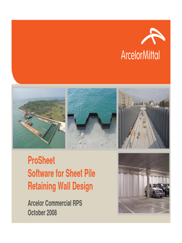 ProSheet Software for Retaining Wall Design | PDF | Deep Foundation | Civil Engineering