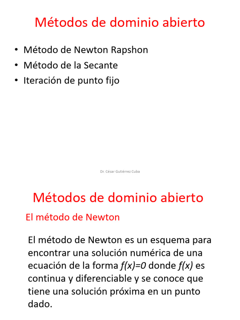 Métodos Numéricos: Newton, Secante y Punto Fijo | PDF | Tangente | Ciencia computacional
