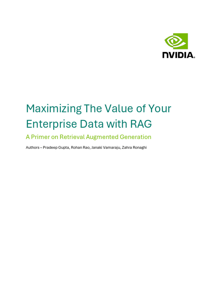 NVIDIA RAG Whitepaper | PDF | Databases | Artificial Intelligence