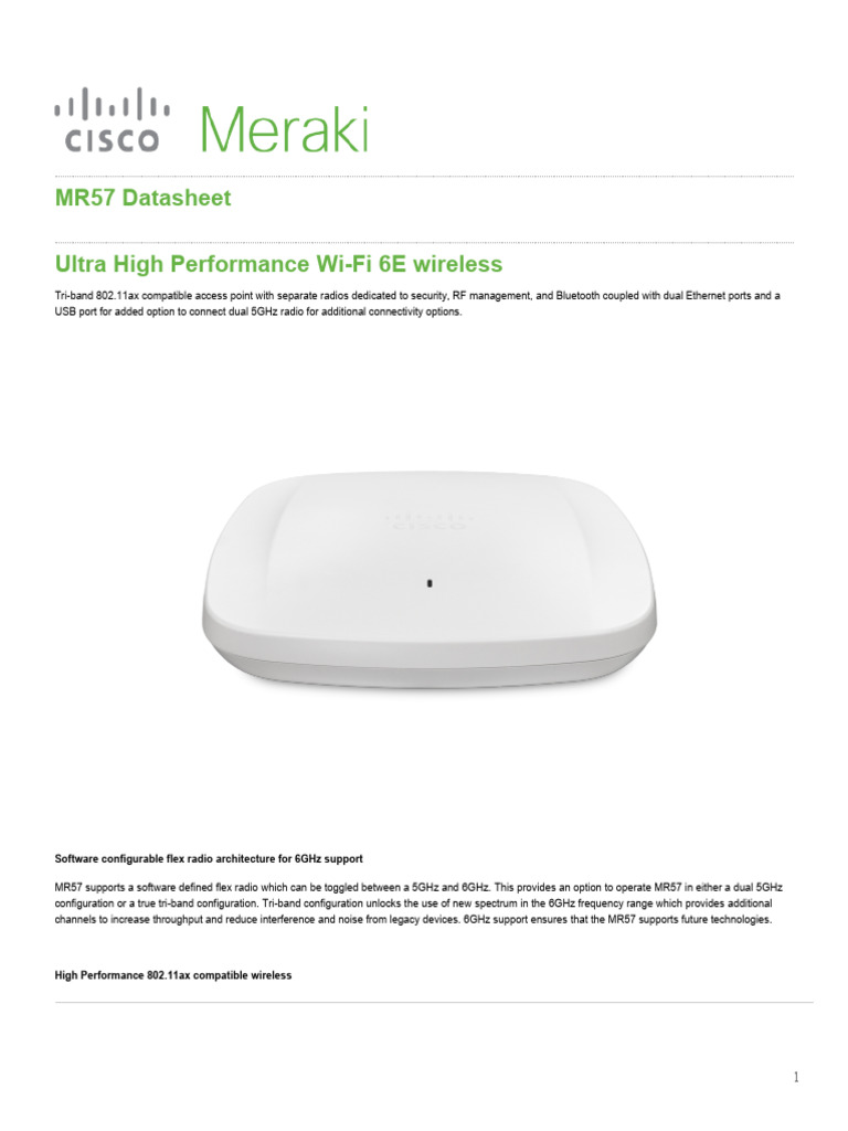 MR57 Datasheet | PDF | Ieee 802.11 | Mimo