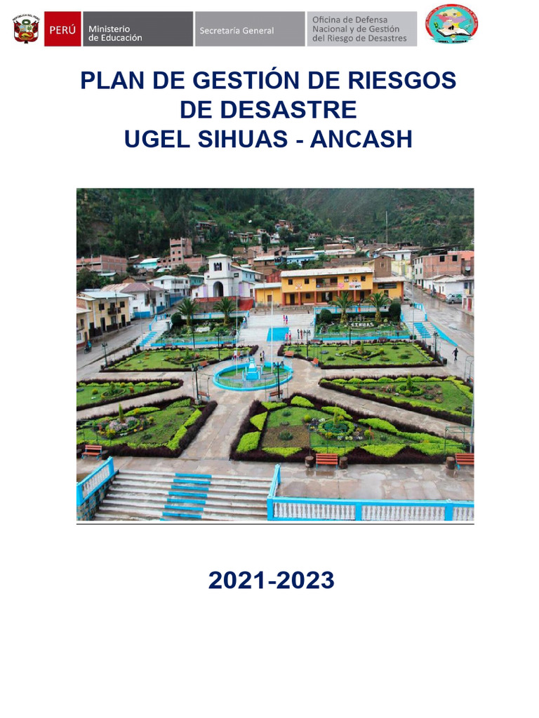 PLAN DE GRD EJEMPLO | PDF | Riesgo | Reducción de Desastres