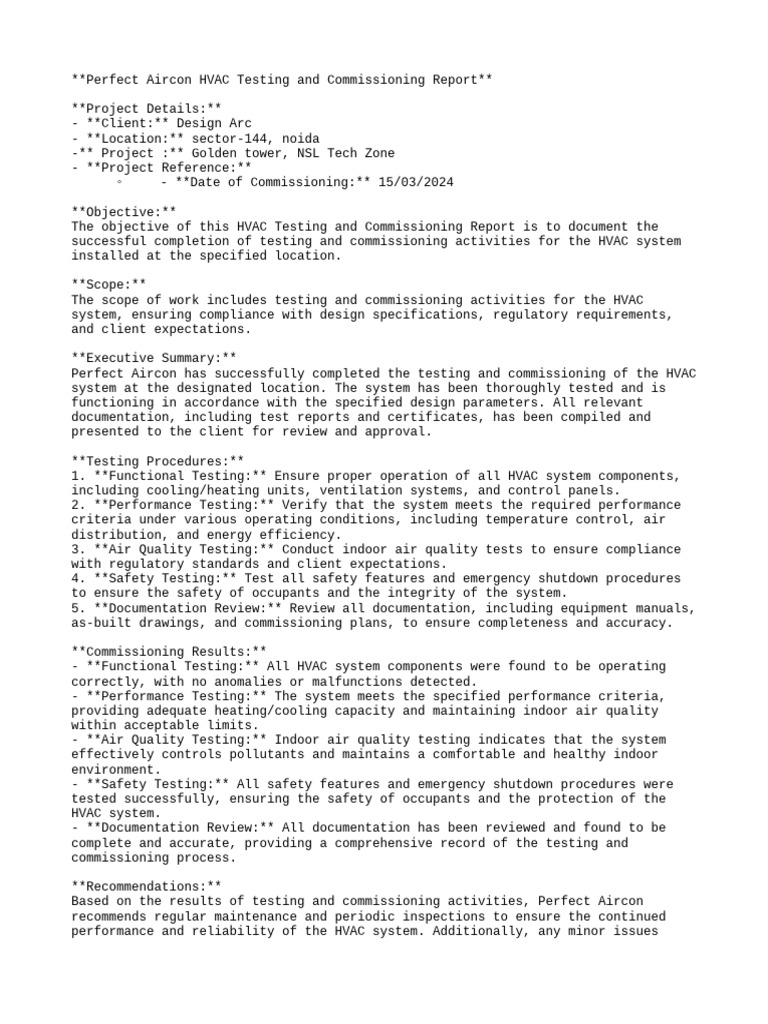 Test Report | PDF | Air Conditioning | Safety