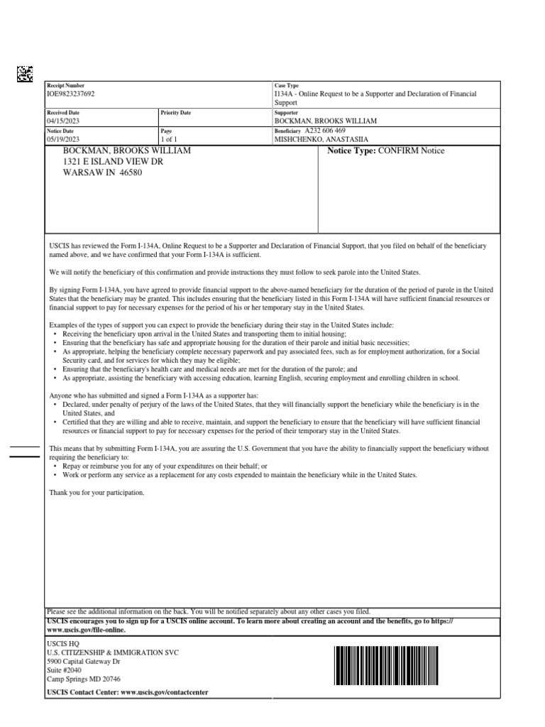 Confirmation Notice | PDF | Social Programs