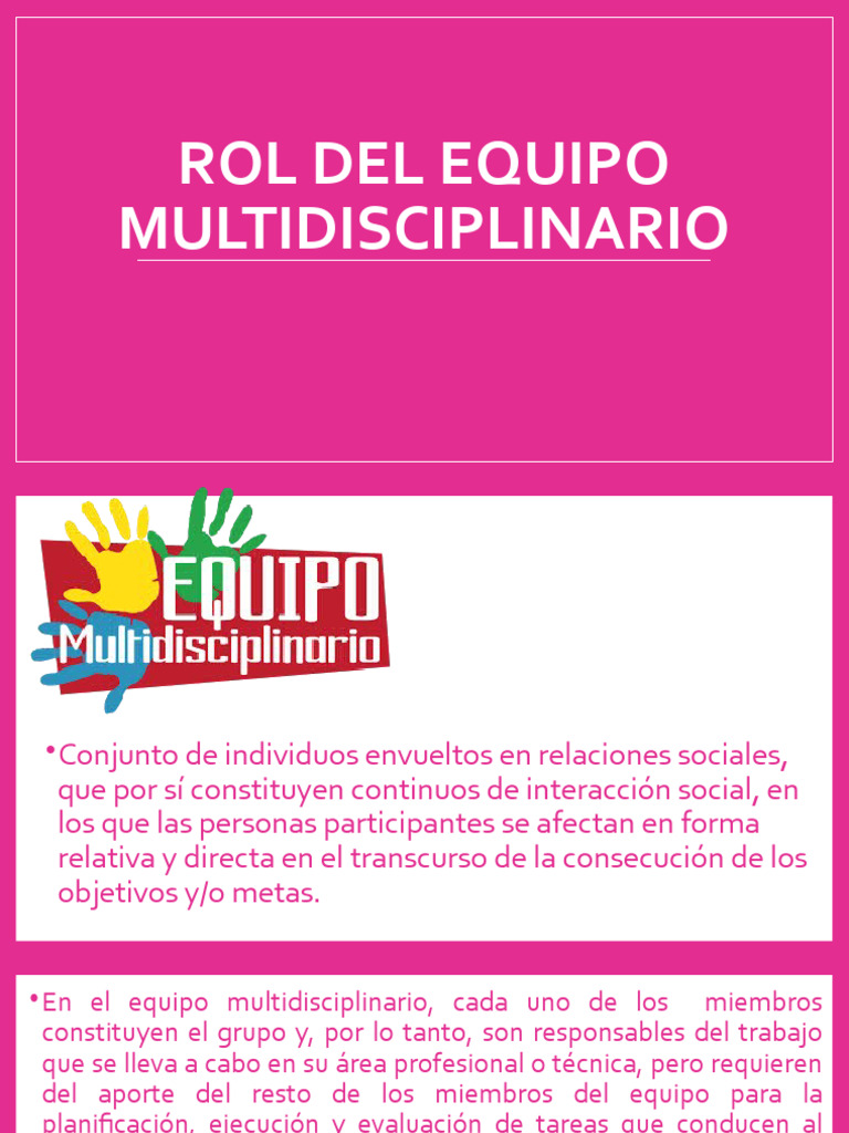 Rol Del Equipo Multidisciplinario | Descargar gratis PDF ...
