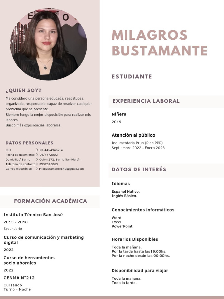 Curriculum Marzo 2024 | PDF