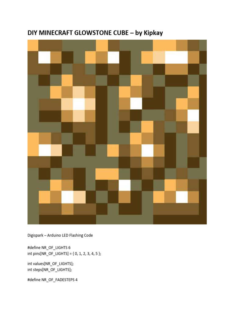 Minecraft Glowstone Cube | Download Free PDF | Computer Programming ...