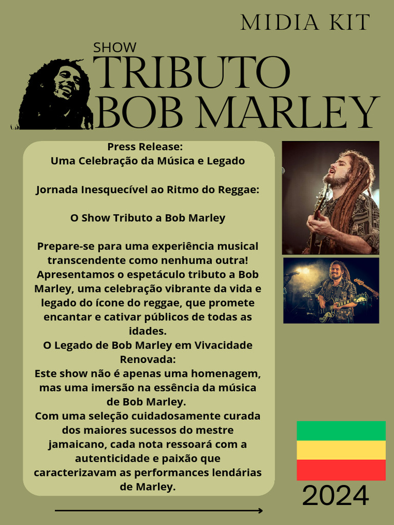 Presskit Tributo Bob Marley | PDF | Bob Marley | Reggae