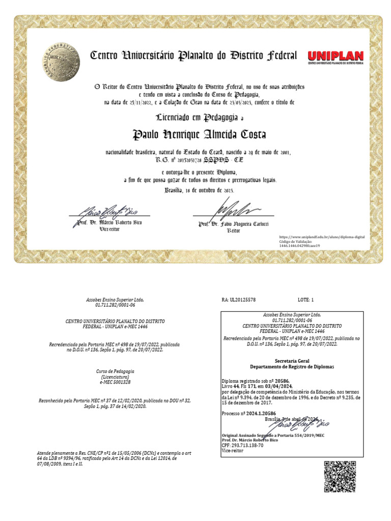 Diploma Pedagogia | PDF